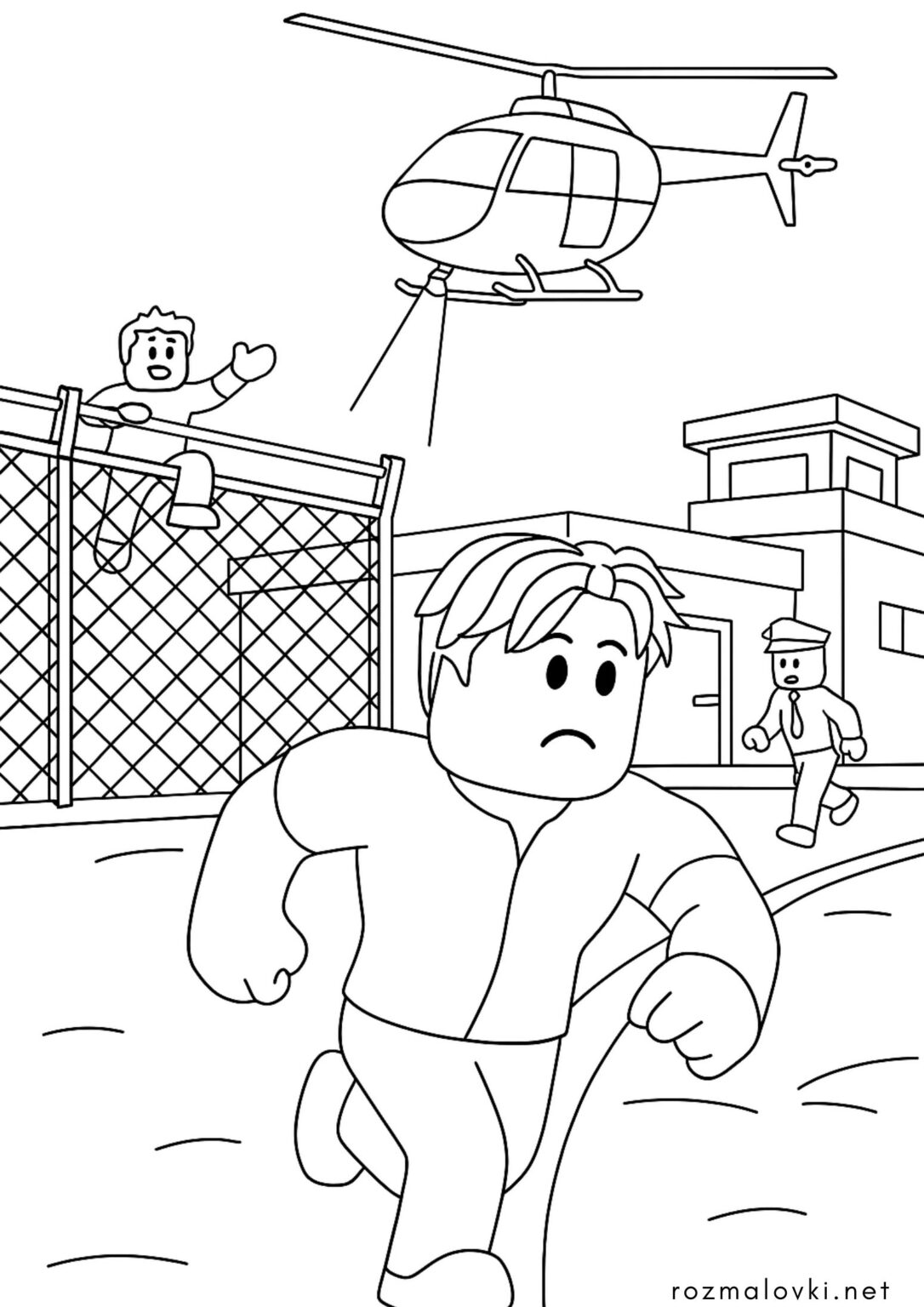 Розмальовка Роблокс втеча з в’язниці ⭐️ роздрукувати, скачати ...